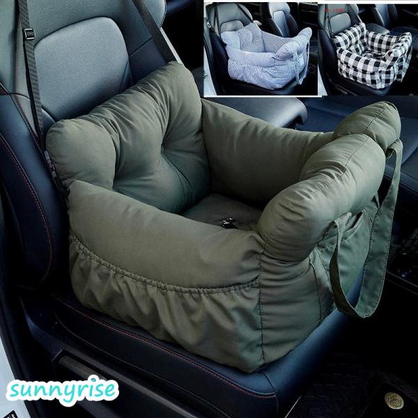 おでかけに便利な3WAYペットキャリーです。【キャリーバッグ】【ドライブBOX】【ハウス】【飛び出し防止&amp;amp;安全】ドライブボックスにベルトがついており、ご愛車の座席の間に取り付けることができます。ドライブボックスをしっかり固定...