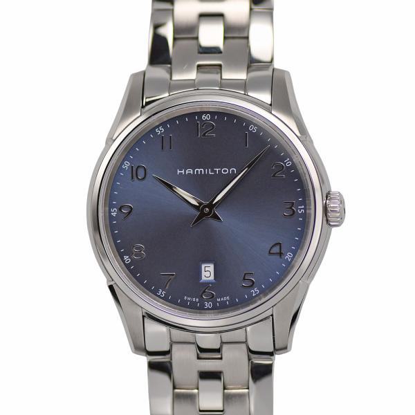 商品名：HAMILTON　Jazzmaster Thinline型番：H38511143素材：ステンレススチール／サファイアガラスムーブメント：クォーツ防水性能：日常生活防水文字盤色：ブルー仕様：2針　カレンダー機能（日付）サイズ：ケース直...