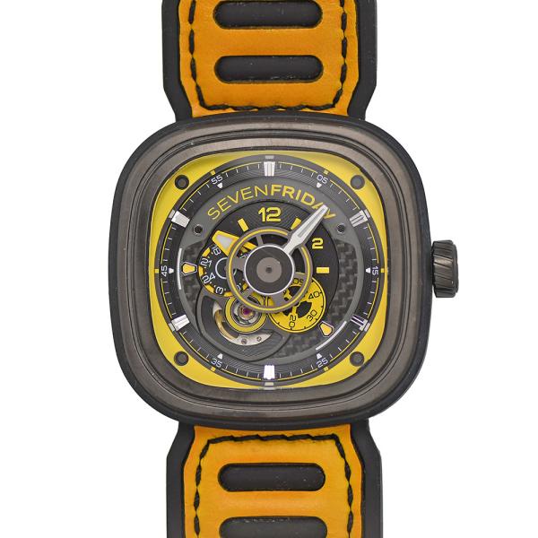 商品名：SEVENFRIDAY　ENGINE P3B/03 RACING TEAM YELLOW型番：SF-P3B/03素材：ステンレス／ミネラルガラス／レザー＆シリコンラバーストラップムーブメント：自動巻防水性能：日常生活防水文字盤色：ブ...