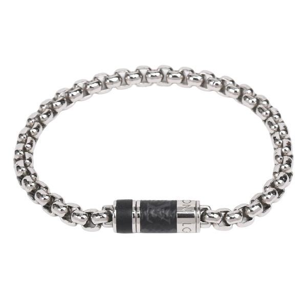 商品名：LOUIS VUITTON　ブレスレット・チェーン モノグラム・エクリプス アクセサリー型番：M63107素材：メタル/モノグラムエクリプスキャンバスサイズ：全長：約20cm　腕周り：約18.5cm-19cm　チェーン幅：約0.5c...