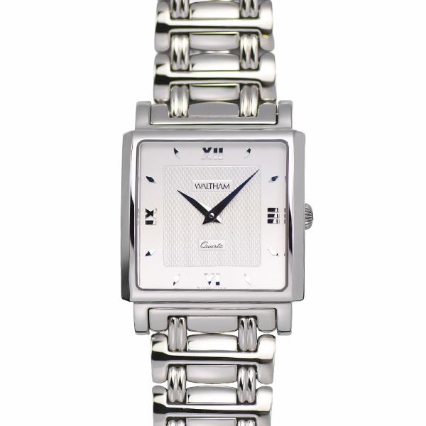 商品名：WALTHAM　Square Watch型番：96350.26素材：ステンレススチール／サファイアガラスムーブメント：クォーツ防水性能：日常生活防水文字盤色：シルバーサイズ：ケース直径：約29mm（リューズ含まず）／腕周り：約19c...