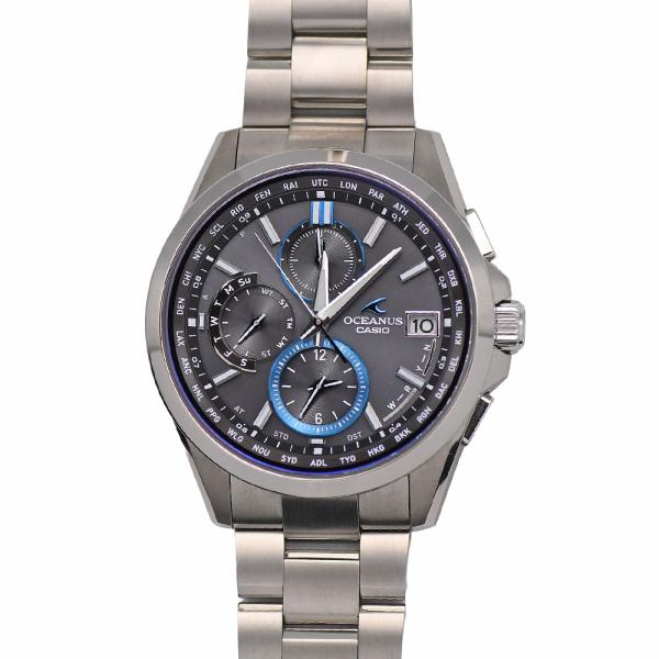 商品名：CASIO　OCEANUS Classic Line型番：OCW-T2600-1AJF素材：チタン／両面反射防止コーティングサファイアガラスムーブメント：タフソーラー電波防水性能：10気圧／100m防水文字盤色：ブラック系サイズ：ケ...