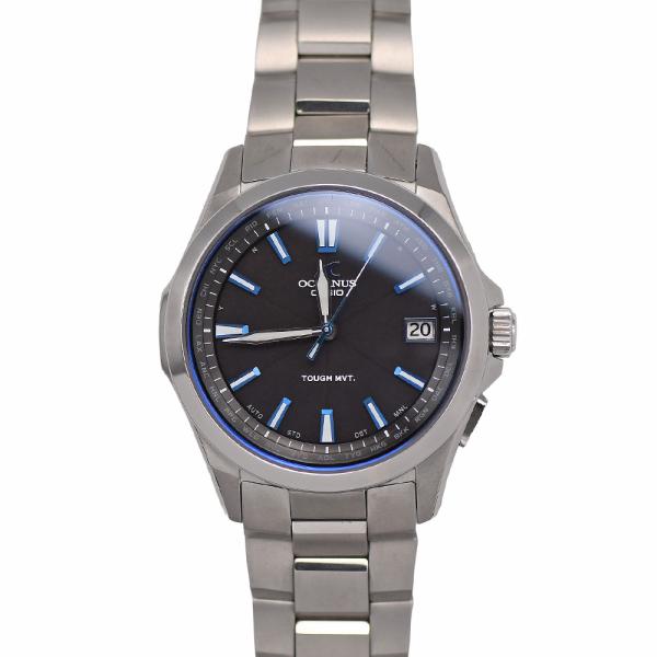 商品名：CASIO　OCEANUS 3 hands model型番：OCW-S100-1AJF素材：チタン／内面反射防止コーティングサファイアガラスムーブメント：タフソーラー電波防水性能：10気圧／100m防水文字盤色：ブラックサイズ：ケー...