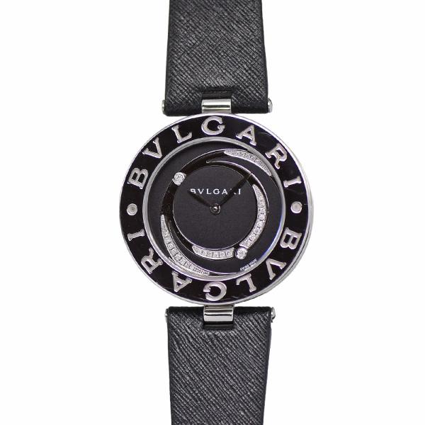 商品名：BVLGARI　B-zero1型番：BZ35RDSL素材：ステンレススチール／サファイアガラス／レザームーブメント：クォーツ防水性能：日常生活防水文字盤色：ブラック／ダイヤモンド仕様：リューズレスモデルサイズ：ケース直径：約35mm...