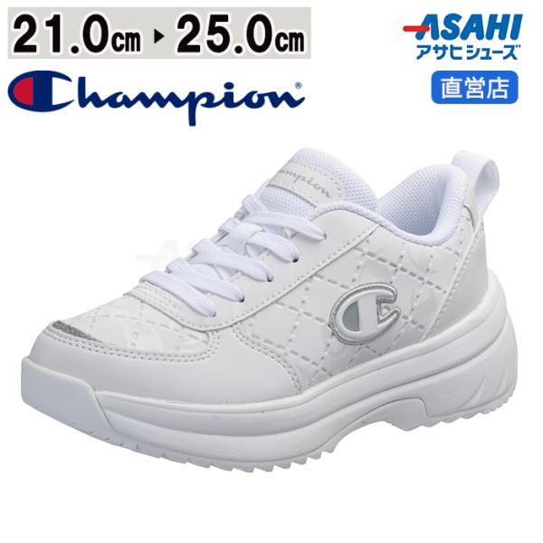 商品名：チャンピオン J305カラー：ホワイト品番：KE75661サイズ：21.0cm〜25.0cmウィズ・足囲：2E素材：合成皮革底材：合成底厚底ソールを採用し、履くことで足が長く見えることが特徴。中敷は取り外して洗うこともできるので、靴...