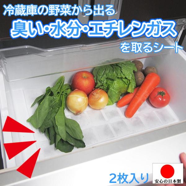 野菜室の底に敷くだけ野菜からでる水分で冷蔵庫の中がべちゃべちゃ！クサイ！そんなお悩みを解決してくれるシートです。活性炭とシリカゲルのダブルのパワーで、水分・湿気・ニオイを吸収。痛みの原因となる野菜からでるエチレンガスも吸収してくれる！野菜に...