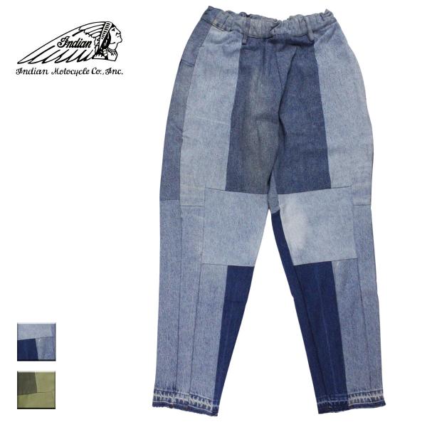 ブランドIndian / インディアン商品名Used remake easy pants品番IP-445カラーIN (インディゴ)KH (カーキ)素材デニム、アーミークロス、コットンサイズ(cm)M) ウエスト35-40 股上32 股下10...