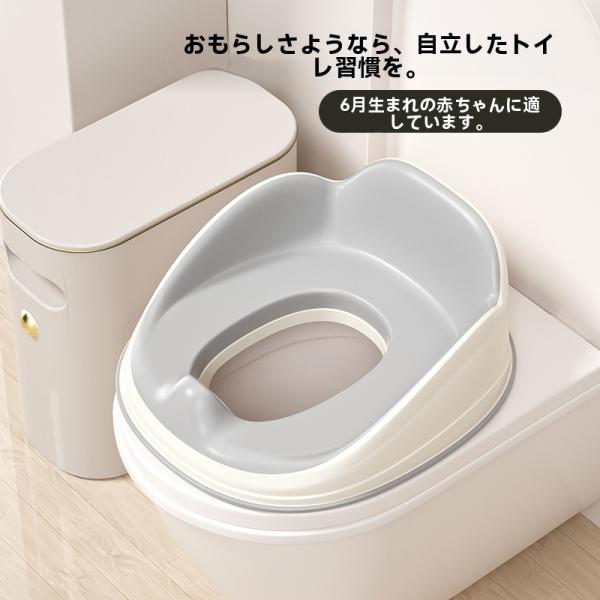 材質：プラスチック■カラー：ピンク・グレー・カーキ 3 色展開■オプション：補助便座■特徴：・前面高ガード構造、尿の飛び散りを防止・全周滑り止めゴム、ズレにくく落下防止・幅広座面設計、お子様窮屈なし・吊り下げ穴付き、未使用時壁掛け収納可能・...