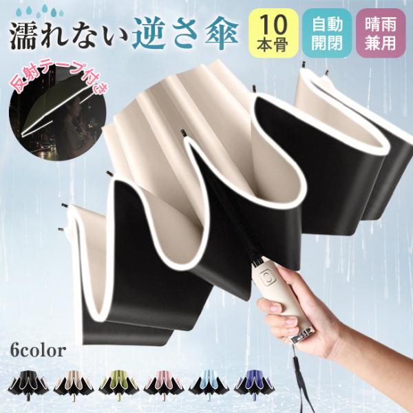 親骨:ガラスファイバ一中棒:アルミ二ウム合金製生地:ポリエステルハンドル:ABS樹脂傘骨：10本骨重量：約437gカラー：ブラック、ベージュ、グリーン、ピンク、ブルー、ネイビー 【自動開閉】開閉はボタンを押すだけのワンタッチオープン・クロー...