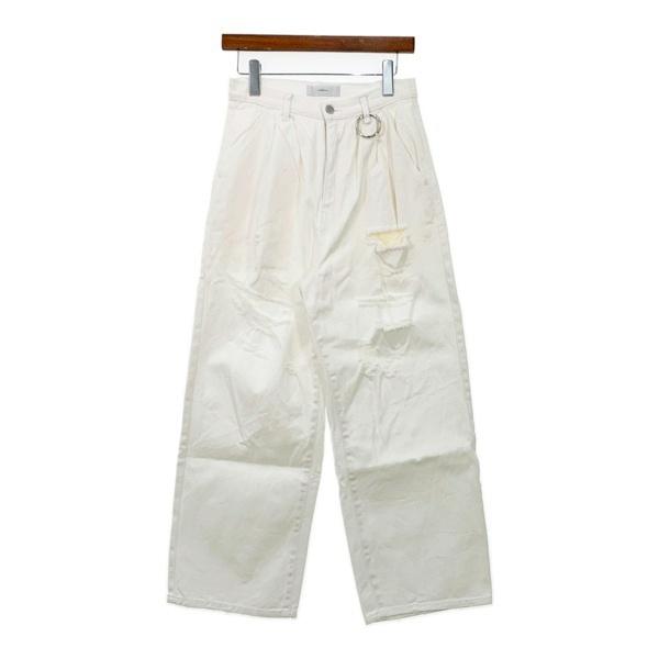 ADRER ヴィンテージ メイク ワイド テーパード デニム パンツ ジーンズ ボトムス ダメージ加工