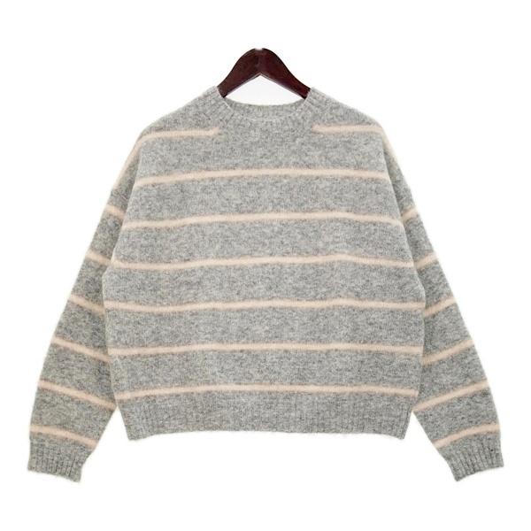Acne Studios アクネストゥディオス ニット セーター ボーダー FN-WN-KNIT000163 ナイロン モヘア混 クルーネック カジュアル