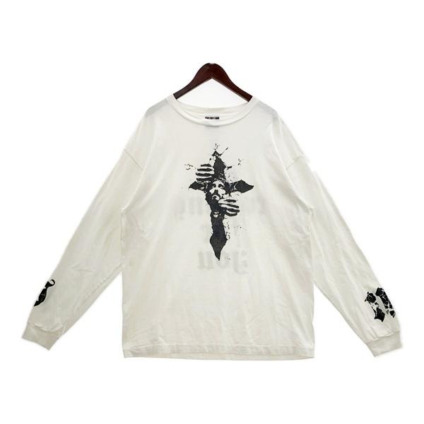 SAINT MICHAEL セントマイケル カットソー Tシャツ ロンT 長袖 LS TEE SM キリスト ヴィンテージ加工 22SS SM-S22-0000-028