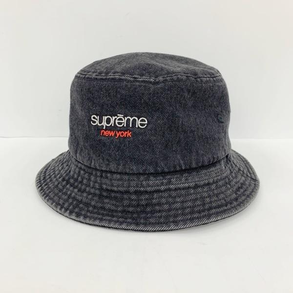 Supreme シュプリーム Denim Crusher バケットハット ボウシ デニム クラッシャー ロゴ刺繍 ストリート カジュアル