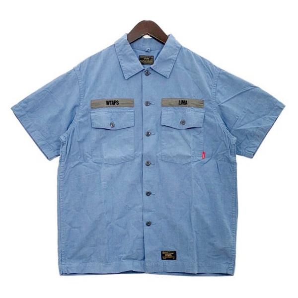 WTAPS ダブルタップス シャンブレー シャツ ワーク ミリタリー 半袖 ワッペン BUDS SS 17SS 171GWDT-SHM02 カジュアル
