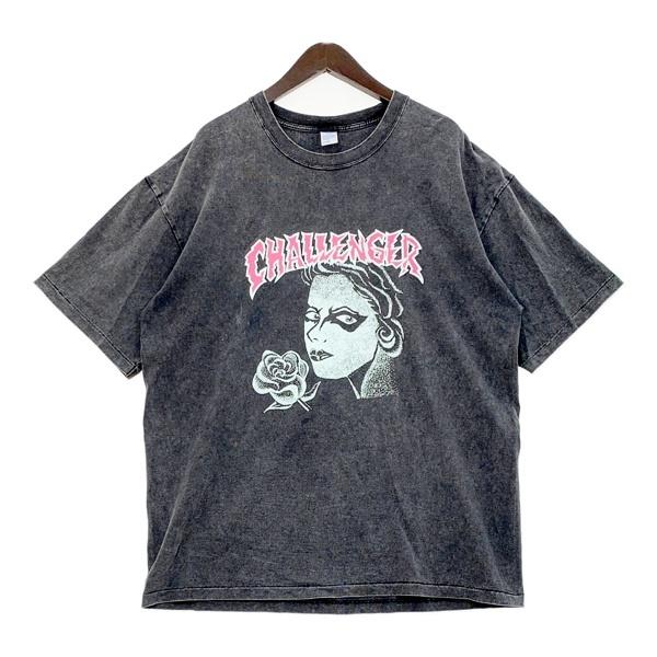 CHALLENGER チャレンジャー PUNK GIRL TEE パンクガール Tシャツ 半袖 カットソー クルーネック ユーズド加工 プリント カジュアル