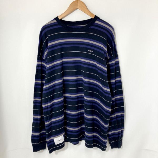 WTAPS ダブルタップス 23SS ボーダー ロンT 231ATDT-CSM21 Tシャツ カットソー 長袖 コットン クルーネック カジュアル