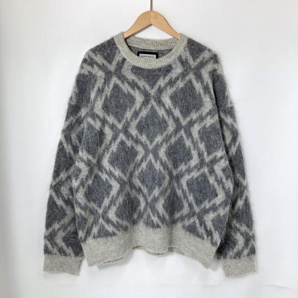 MAISON SPECIAL メゾンスペシャル 23AW ダイヤモンド幾何学柄プライムオーバークルーネックモヘアシャギーニットプルオーバー 11252361314 美品 セーター 総柄 カジュアル