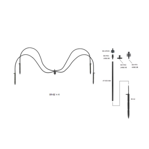 SDi-Sパーツ：AT-053-060 黒チューブ　3×5mm　60cm