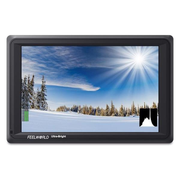 7インチワイド液晶モニター16:10 入出力(SDI,HDMI)、物理画素1920x1200、3840x2160P 4K UHD表示、太陽光の下でも見える高輝度タイプ(2200NIT)