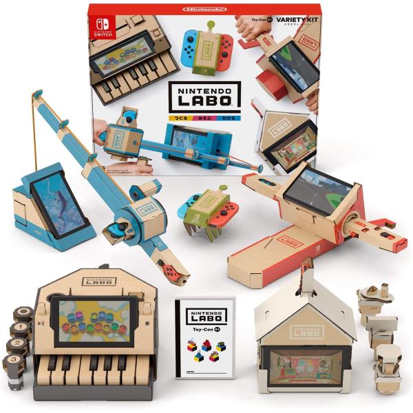 『Nintendo Labo Toy-Con 01: Variety Kit』では、Joy-Conの振動で走る「リモコンカー」、リールを巻いて魚を釣り上げる「つり」、謎の生き物が住むおうちにいたずらをする「おうち」、エンジンの振動までリアル...