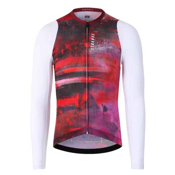 中〜上級グレードに位置づけられる、高性能な長袖ジャージ。袖には縦溝構造の特殊生地を採用し、空気抵抗を低減するエアロ効果を発揮します。脇下および袖下にはメッシュ素材を配置し、暑い季節にも対応します。前後身頃には伸縮性と吸湿速乾性に優れた素材を...