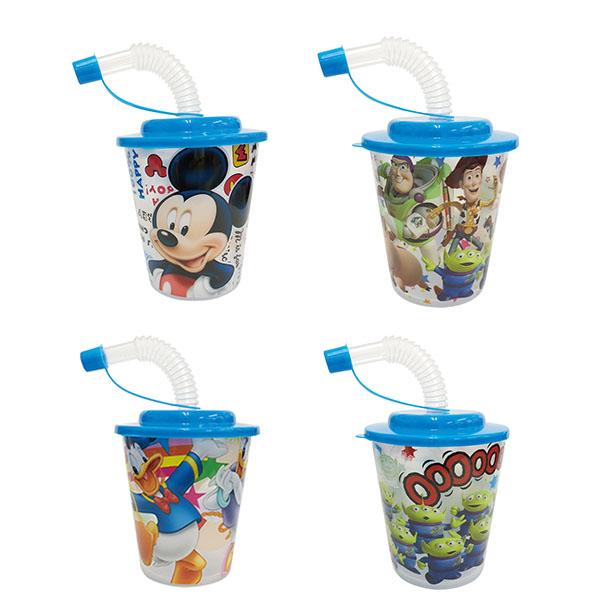 ディズニーキャラクターのプチストローコップです！！ディズニーの絵柄が12種類♪♪フタ付きなので小さなお子様でも安心。・商品サイズ(mm)：コップH90×W80×D80・パッケージサイズ(mm)：H210×W155×D80・種類：12柄・対象...