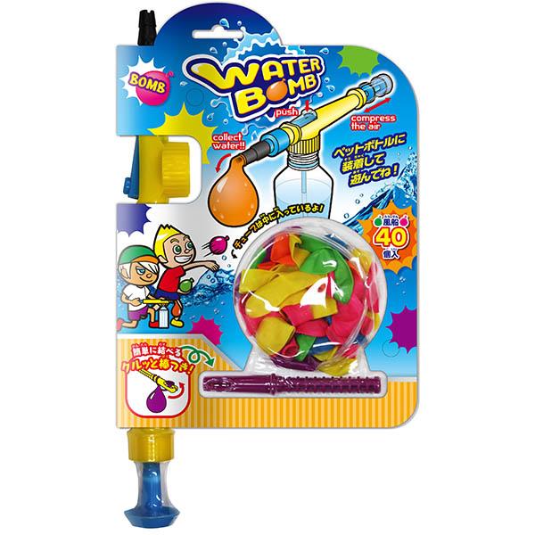 ペットボトルに装着してポンプで水ふうせんを作ろう。水を入れて膨らませたら、付属のクルっと棒で簡単に結べます！最近の蛇口では水ふうせんが作れないものが多いので、とても便利です。風船40個入り。・ふうせん入数：40個・付属品：クルっと棒・パッケ...
