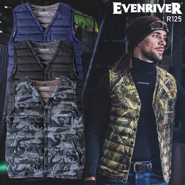 イーブンリバー EVENRIVER  R125ファイバーダウンベスト■シーズン秋冬用■素材4・5カラー(表地：ナイロン100%・裏地：ナイロン100%・中綿：ポリエステル100%)35・45カラー(表地：ポリエステル100%・裏地：ナイロン...