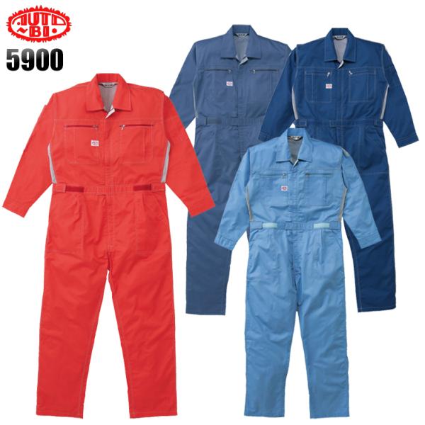 作業服・作業着・ワークユニフォーム山田辰オートバイ Auto-Bi  5900長袖つなぎ服■シーズン---■素材綿65%・ポリエステル35%■機能帯電防止メッシュ***************************************...