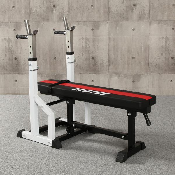 ベンチプレスの必需品！折りたたみ式で簡単にコンパクト収納可能フットベルトを使用して角度をつけたシットアップ（腹筋台）もできます。また腕や背中を鍛えるディッピング機能も搭載。トレーニングベンチは折りたたみ式で簡単にコンパクト収納可能。■サイズ...