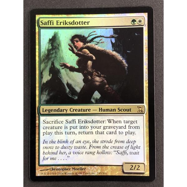 〇Magic: The Gathering【 時のらせん】収録●レアリティ:レア●カード名：サッフィー・エリクスドッター/Saffi Eriksdotterサッフィー・エリクスドッターを生け贄に捧げる：クリーチャー１体を対象とする。このター...