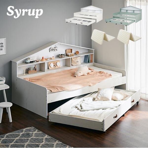 ※こちらの商品はお客様組み立てとなります。※組み立て方や若干の個体差によって、表記サイズと完成形のサイズに多少の誤差が生じる場合がございます。■サイズW201 x D119 x H110cm（下段収納時）上段ベッド内寸：198 x 97cm...