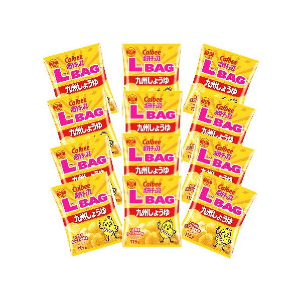 ※北海道・東北・信越・沖縄・離島は追加送料あり※カルビー　ポテトチップスＬサイズBAG 九州しょうゆ地域に根ざした定番の味わい。九州製造甘口しょうゆ使用（※）。コク深い鶏だしが引き出す、しょうゆの豊かな香りと旨みをお楽しみください。※粉末し...