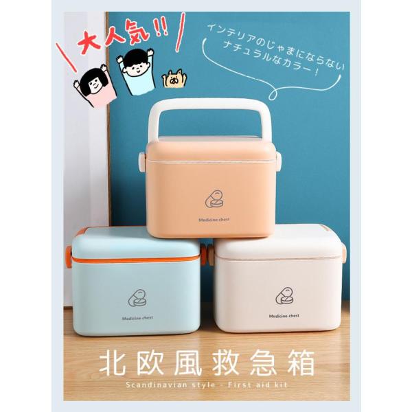 おしゃれな救急箱 サイズ:W33cm H22cm D21cm ※詳しくは商品画像を参照ください重量:約1020ｇ素材:PP※輸入品の為、商品に若干の汚れ等が付着する場合が御座います事をご了承ください。関連ワード:ファーストエイドキット 便利...