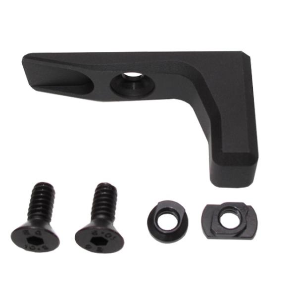 This aluminium hand stop is made by precision CNC machines.  It fits both KeyMod and M-LOK system, and it has matt black...