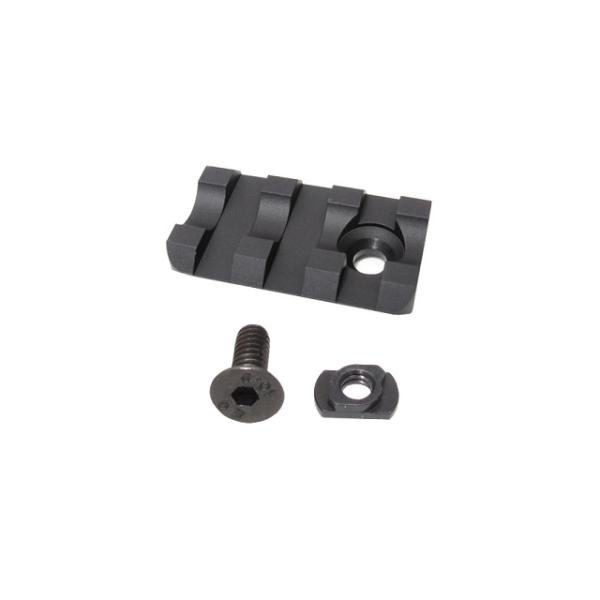 This rail is a 3 slots M-lok with steel screws and nuts.  It is made by precision CNC machines.  It is perfectly fit sta...