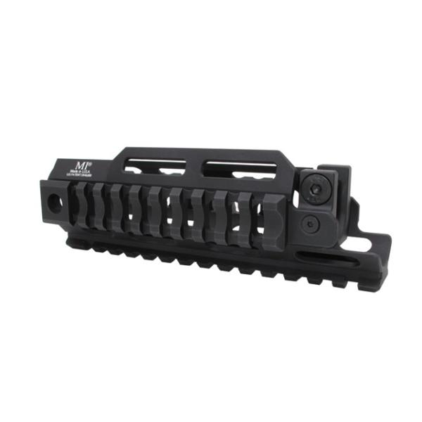 This CNC 6061 aluminium Tri-Rail handguard is made by precision CNC machines and has Mil-spec black hardcoat-anodized fi...
