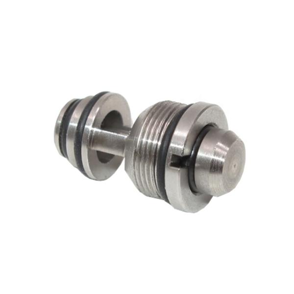 This 304 stainless steel high flow enhanced valve is made by precision CNC machines.  It fits P320 (T.Marui) GBB pistol....