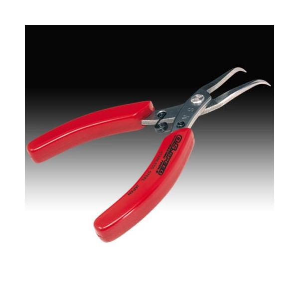 ピストンピンリテーナーを交換する際に使用します。クリップ部分がピストンピンリテーナーを掴みやすいよう湾曲していますので、簡単に交換する事ができます。