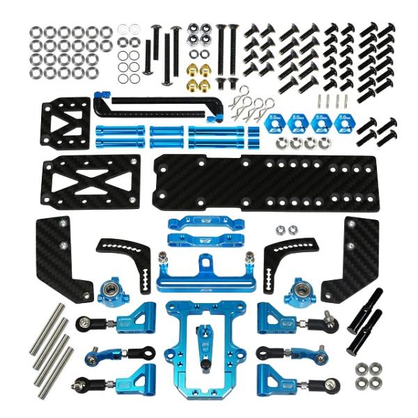 タミヤMB-01用に開発されたドリフトコンバージョンキット(サブデッキ）です。RWDドリフトで最も重要な切れ角を簡単に得ることができます。このコンバージョンキットをタミヤMB-01シャーシに取り付けるだけで、イーグルの成熟したRWDドリフト...