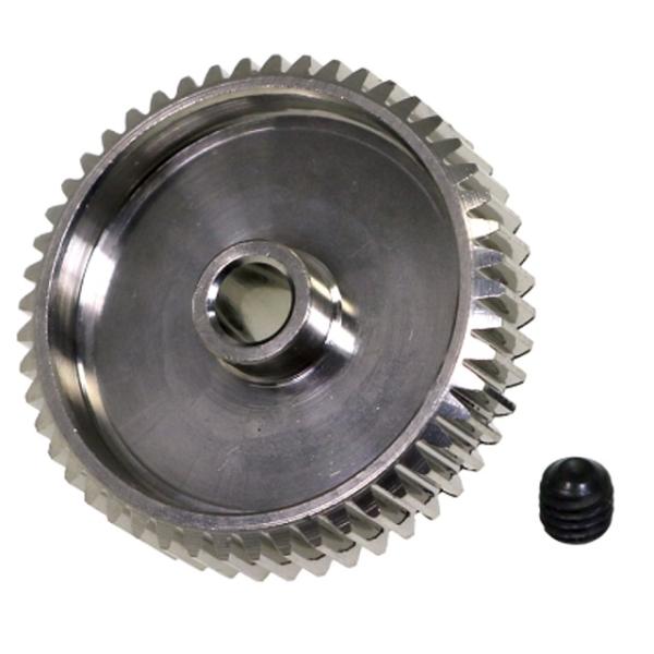 ☆超高精度削り出し軽量ジュラ製ピニオンギヤです。 特殊硬質メッキ加工が施してありＨＶ６２０表面硬度を実現！ ・ピッチ数・ギヤ歯数の打刻印あり ・セットスクリュー穴２ケ(もしもネジ穴がなめてもＯＫ) ・セットスクリュー１ヶ付※画像はイメージです