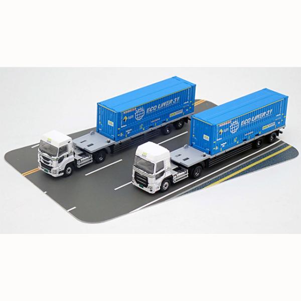 トレーラーコレクション NX 日本通運 31ftコンテナトレーラー 2台セットA が登場! いすゞギガ・UDトラックス クオン (現行モデル) に NX 日本通運 ブランドロゴマーク 仕様 の UV48A 31ftコンテナ を積載したコンテ...