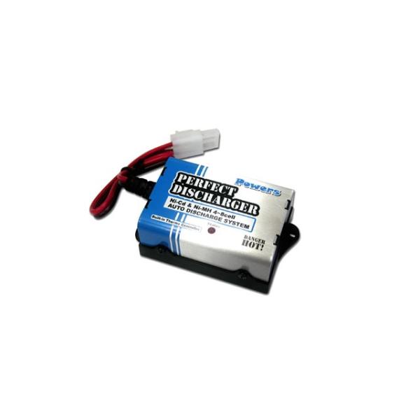 バッテリーのコンディションを最適に保つオートディスチャージャー！4〜8セル（4.8V〜9.6V）のニッカド、ニッケル水素バッテリーを自動認識し、最大1Aにて放電を開始します。サーモコントローラー機能により本体温度が上昇すると0.3Aまで放電...