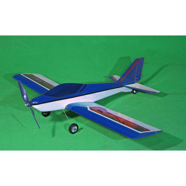 航空法登録の必要の無い100ｇ以下の飛行機で、グライダーに続き新発売します。玩具ではなく上級マニヤにも満足できるようにオールバルサ製でしっかりした舵の効き、飛ぶだけでなく軽いパターンもできる性能に仕上げました。機体のフラツキを抑える翼端に搭...