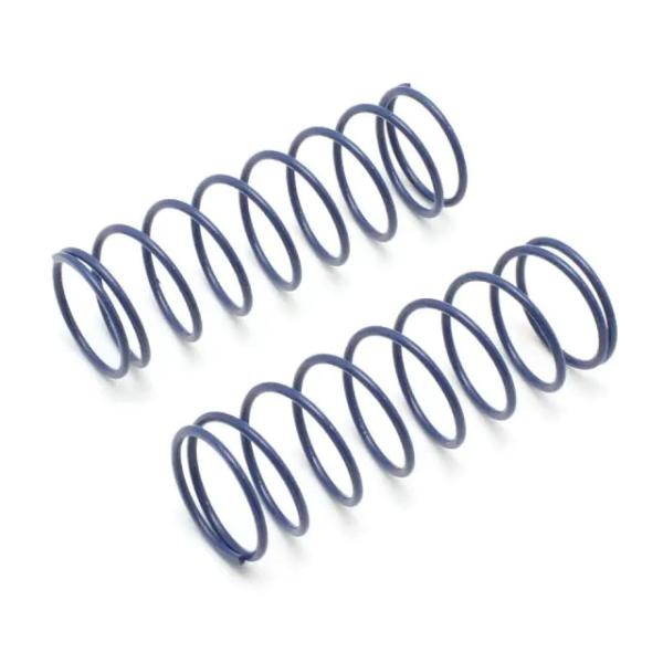 INFERNO MP10/MP10e用オプションパーツ。現在発売中のブラウンよりもワンランクソフトタイプのフロント用スプリング。ギャップの多い路面での追従性が向上。識別用のカラーはネイビーブルー。＜内容物＞スプリング ・・x2＜適合シャーシ...