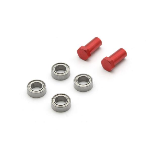 1/10 RWDドリフトカー FAZER D2用オプションパーツ。ステアリングクランクピンの可動部分にベアリングを使用することにより、ガタと摺動抵抗が低減。より確実なステアリング操作が可能。