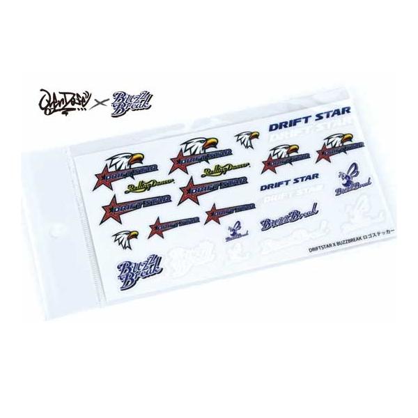 Buzz Break からOVERDOSE×BUZZ BREAK ・DRIFT STAR×BUZZ BREAK ・VALINO×BUZZBREAK の3 種類のロゴステッカーが新登場！ロゴステッカーは使用しやすいように切り文字となっており、...
