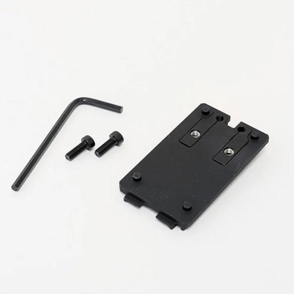 東京マルイGLOCK G17 Gen５ MOSに対応したSURE HIT MRS2用のアダプタープレート「GLOCK G17 Gen5 MOS Adapter Plate for SURE HIT MRS2（ヘリサート仕様）」アダプタープレ...