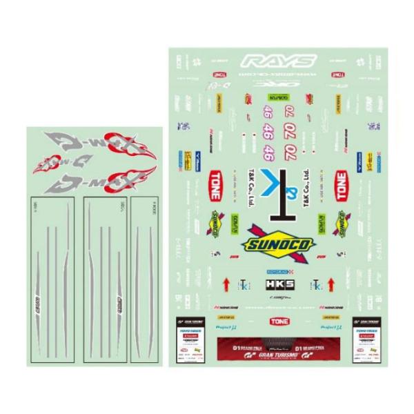 「D-MAX RACING TEAM S15 SILVIA」の1/10サイズRCカーボディ用ステッカーセットが登場!D1GP2022シリーズチャンピオンの横井昌志 選手が駆る70号車末永正雄 選手が駆る46号車も再現可能。※D1グランプリラ...