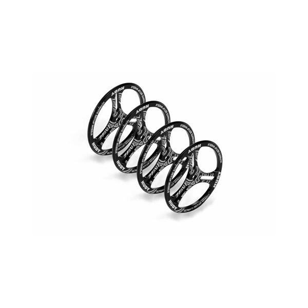 CNC-machined premium-quality aluminum set-up wheels for electric and nitro 1/10 touring cars allows for perfect, precise...